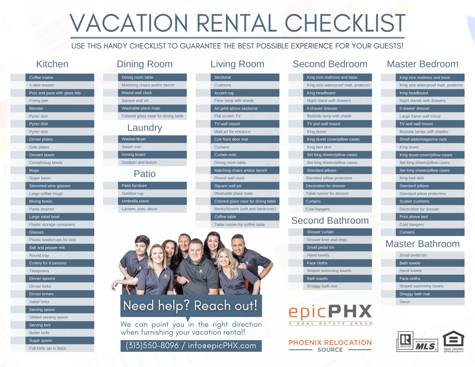 Vacation Rental Checklist – EPICPHX